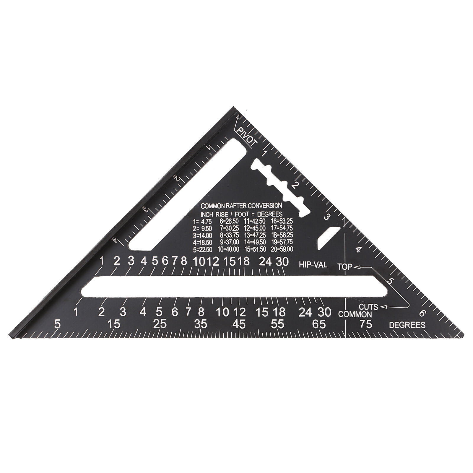 7 Inch Rafter Square Aluminum Alloy Metric Triangle Ruler Double Scale ...
