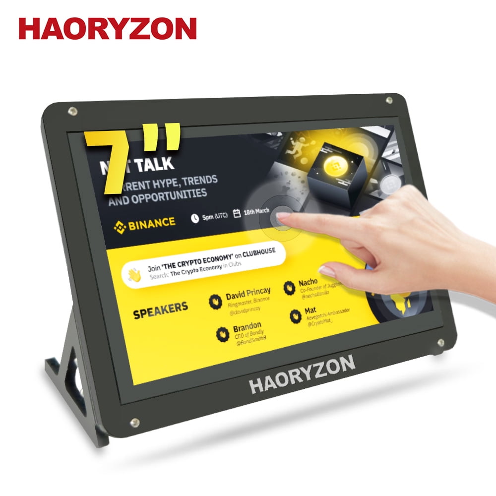 7 Inch Raspberry Pi Monitor with Capacitive Touchscreen 1024x600 IPS ...