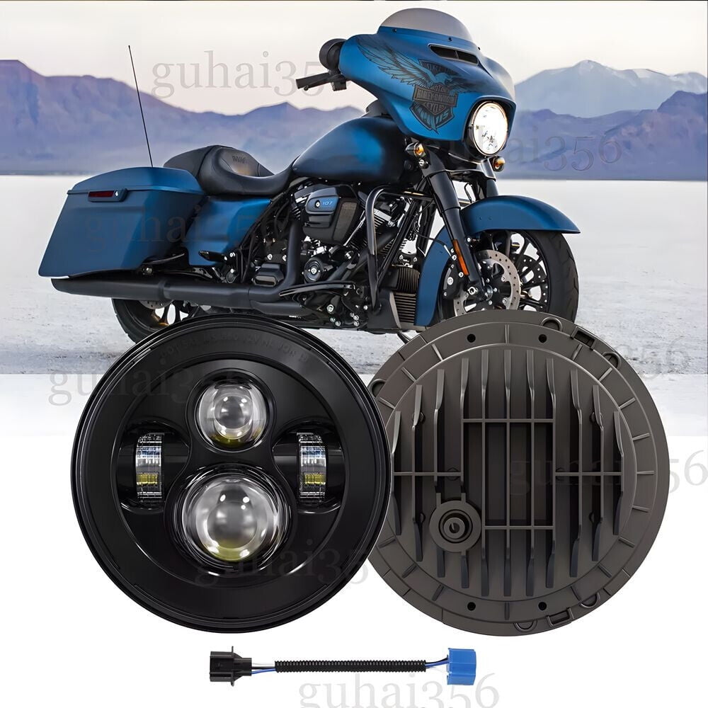 7" Inch Round LED Headlight Hi-Lo Beam For 2018 2022 Royal Enfield ...