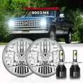 7" Inch Round LED Headlight Hi-Lo Beam for Jeep Wrangler JK TJ LJ Chevy ...