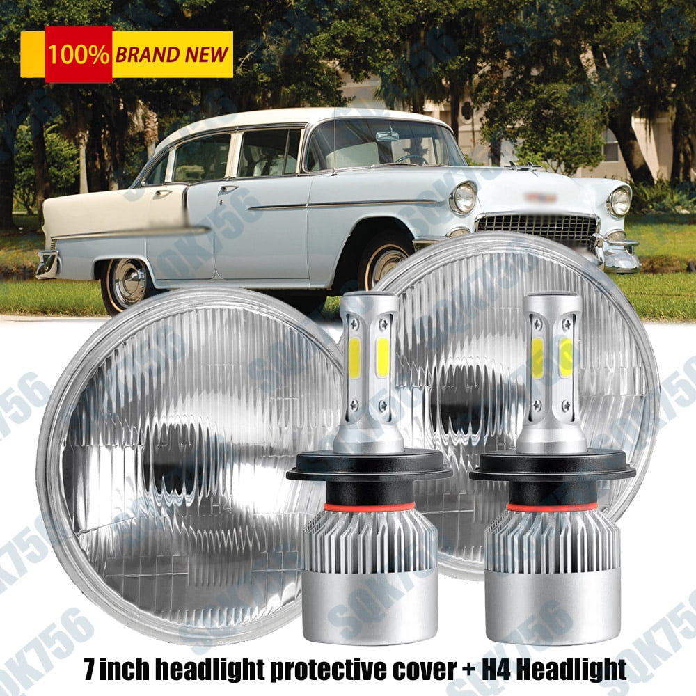 7" Inch Round LED Headlights kit Hi/LO Sealed Beam for Chevy Bel Air ...