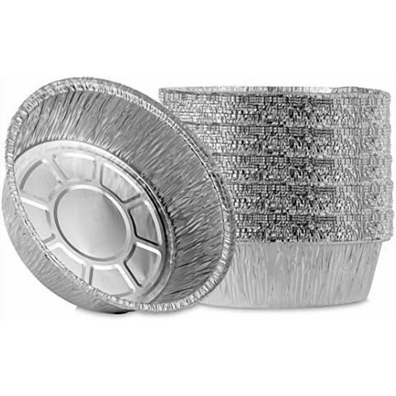 7'' Inch Round Tin Foil Pans Disposable Aluminum, Freezer & Oven Safe ...