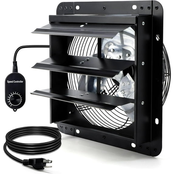 7 Inch Shutter Exhaust Fan for Greenhouse, Shed, Garage, Barn, Chicken ...