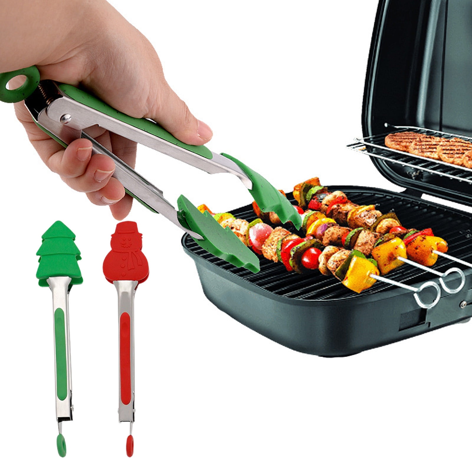 7 Inch Silicone Stainless Steel Food Tongs Small Kitchen Tongs Baking ...