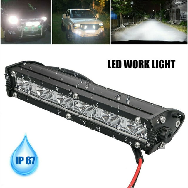 7 Inch Slim LED Light Bar for Truck, 36000 LM Super Bright Spot Flood ...