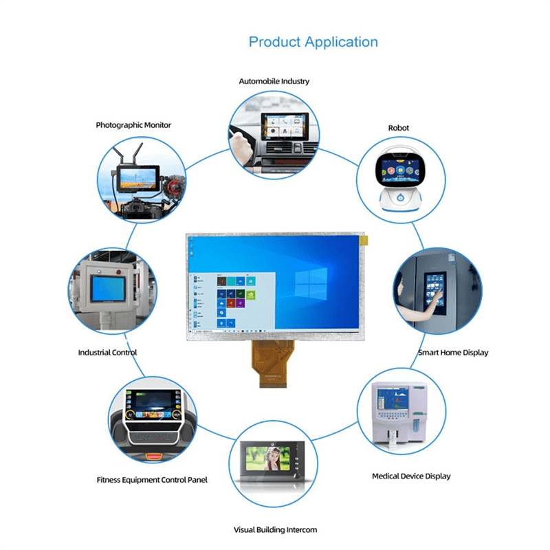 7 Inch TFT LCD Screen Universal Display 50 Pins HD 800X480 Repair ...