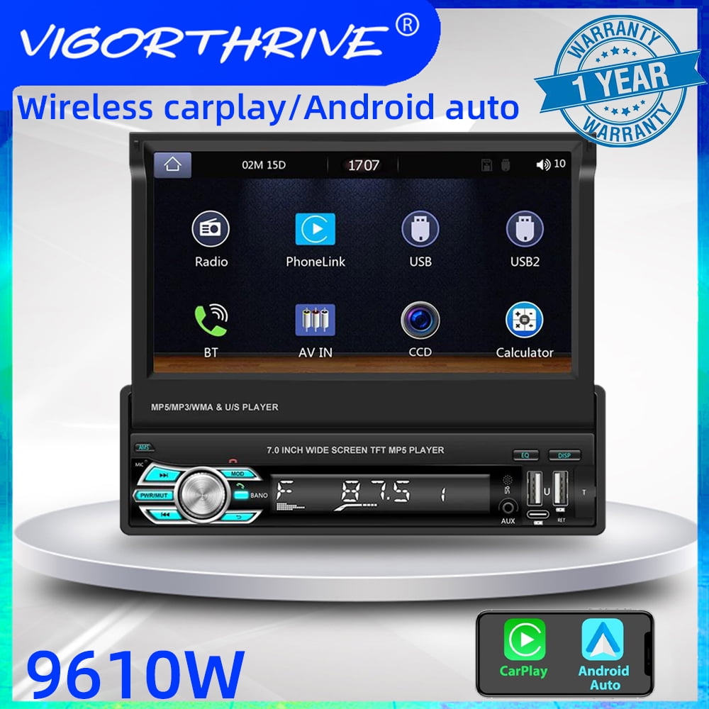 7 Inch Touchscreen 9610W Car Stereo with Apple Carplay Android Auto ...