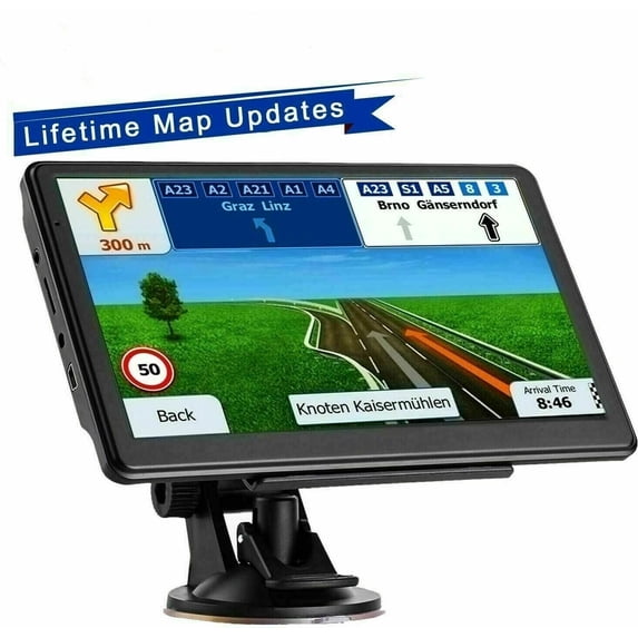 "7"" Touchscreen GPS Navigation for Car, Truck & RV, Sunshade, Voice ...