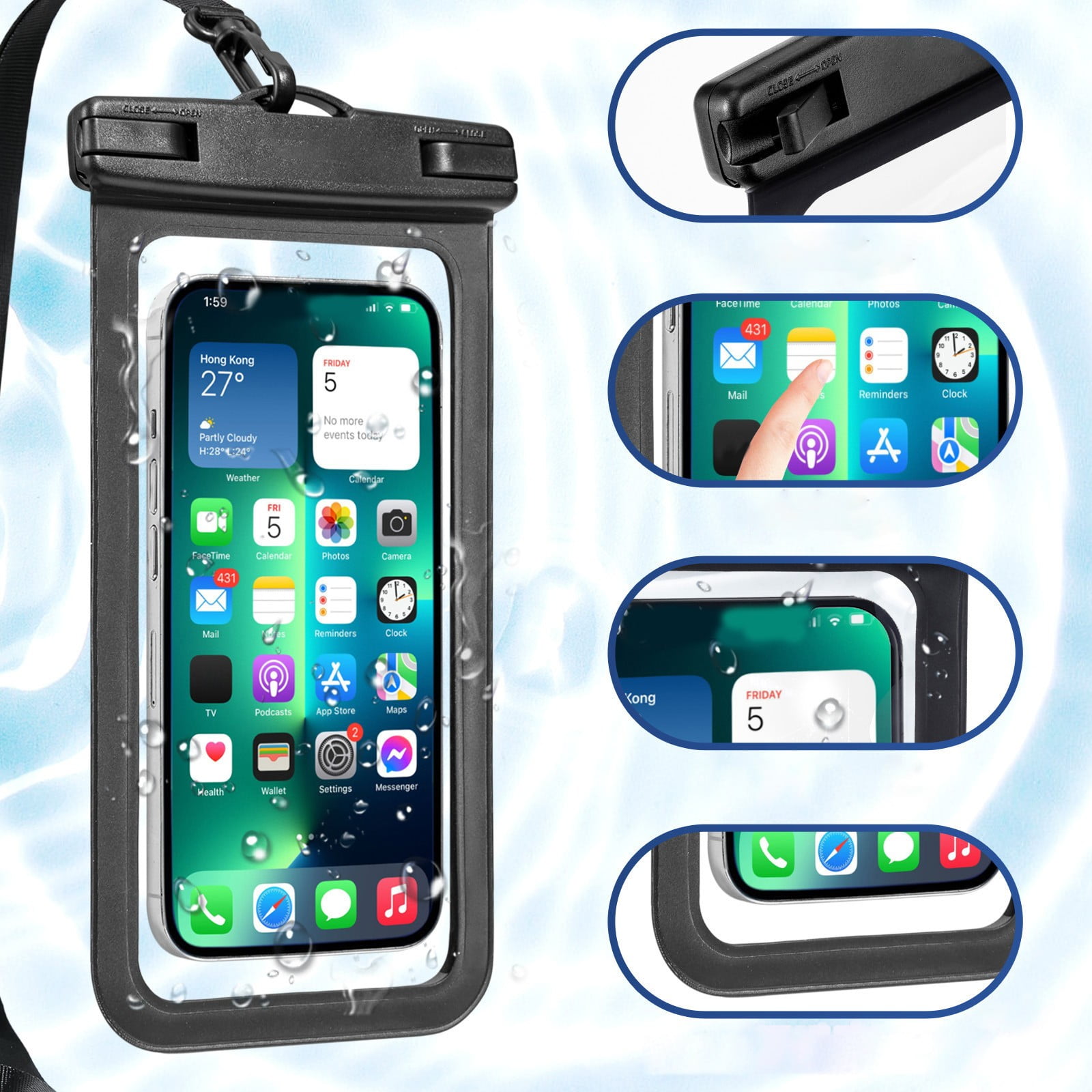 7 Inch Transparent Water Proof Bag With A Border For Underwater ...