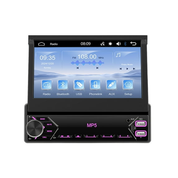 7 Inch Universal Manual Retractable Screen Car Player Central Control ...