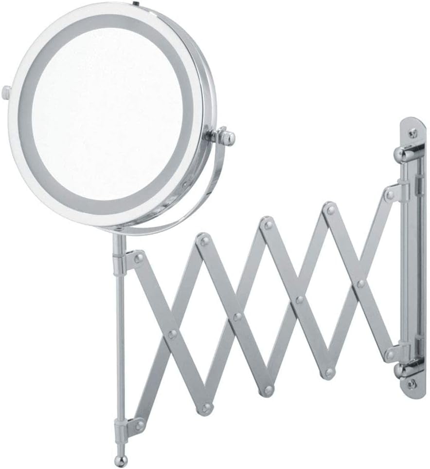 7-Inch Wall Mount LED Lighted Makeup Mirror with 5X Magnification, Two ...