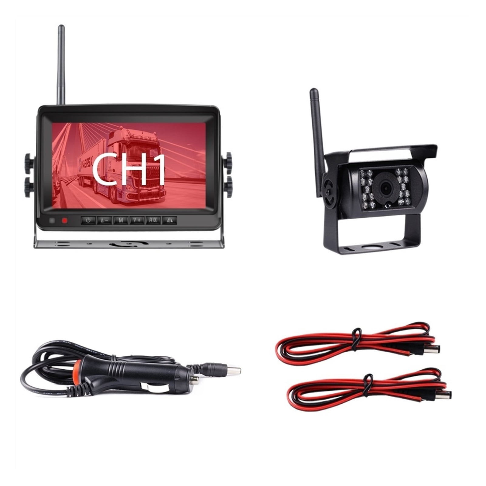 7 Inch Wireless Car Monitor Screen Reverse Vehicle Monitors Reversing ...
