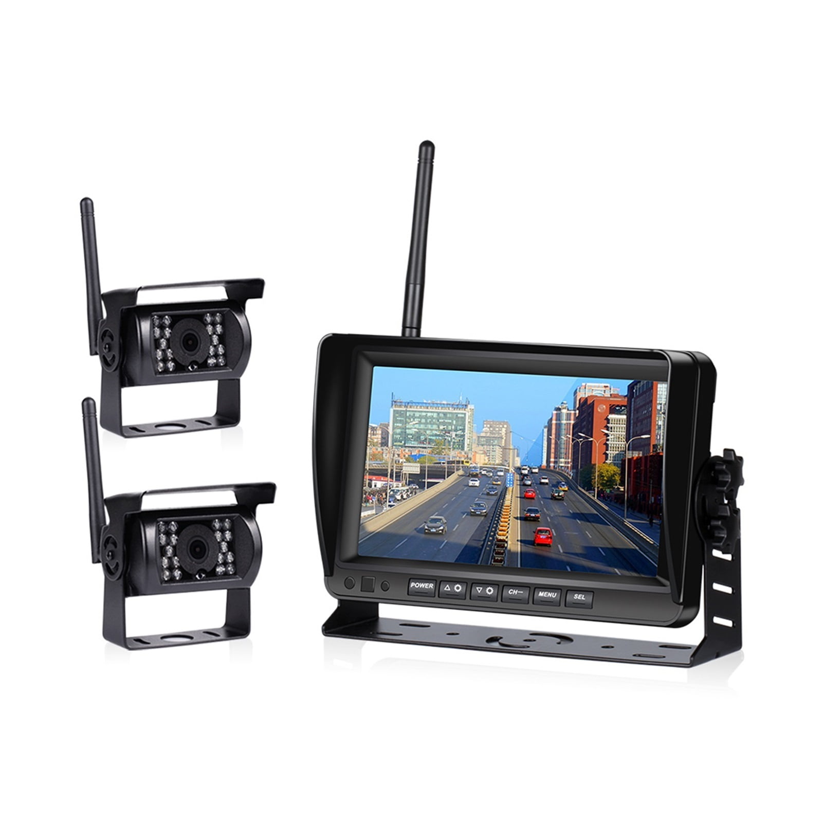 7 Inch Wireless Car Monitor Truck Screen IR Night Vision Reverse Backup ...
