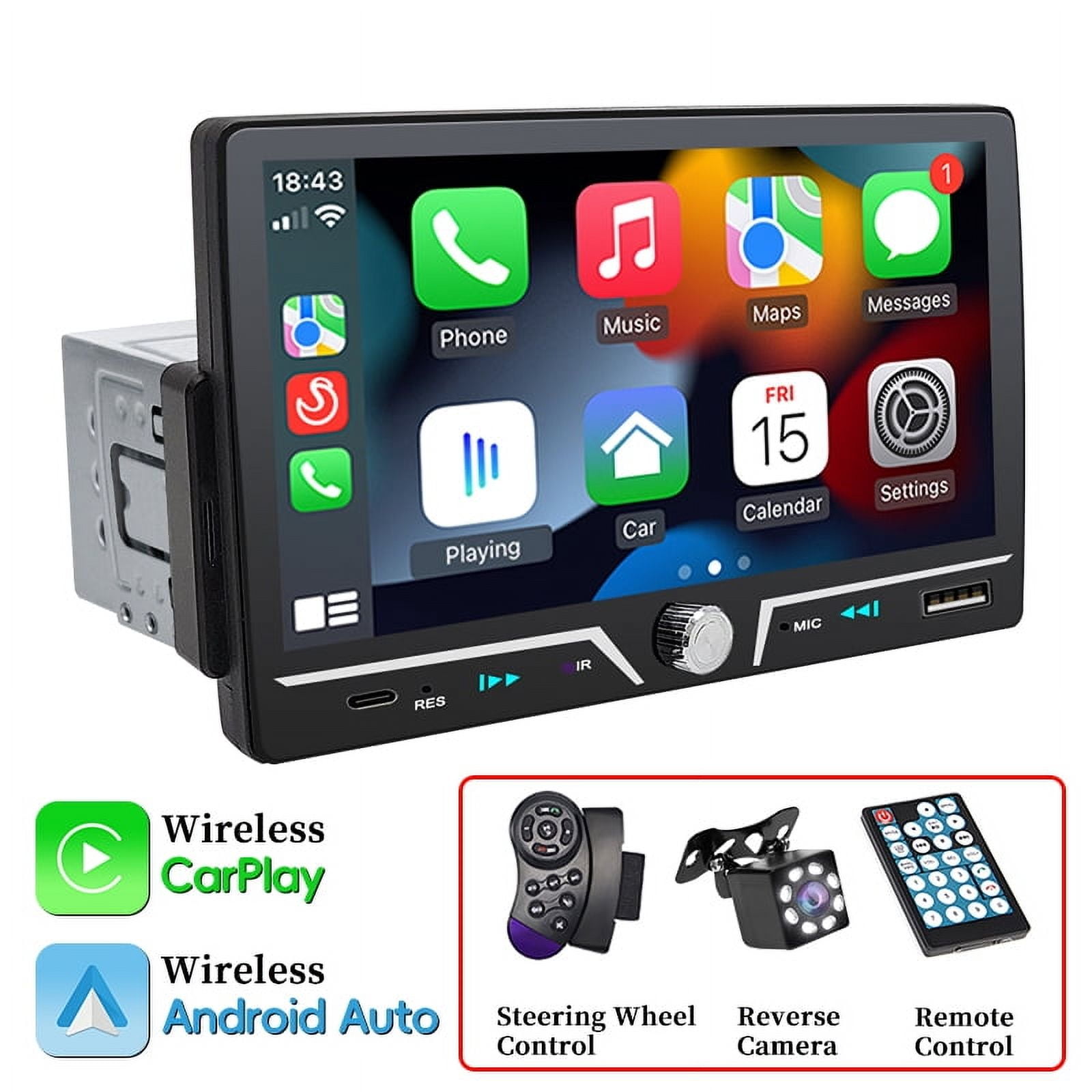 7 Inch Wireless Carplay Android Auto Car Radio 1 din Multimedia Video MP5 Player BT FM Stereo ...