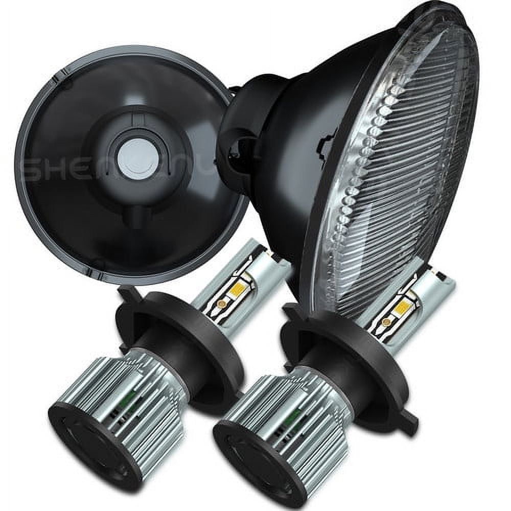 7 Inch led GLASS Headlight Round, ORIGINAL CLASSIC LOOK conversion ...