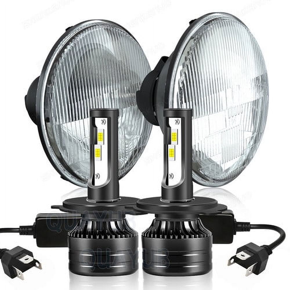 7 Inch led GLASS Headlight Round, ORIGINAL CLASSIC LOOK conversion ...