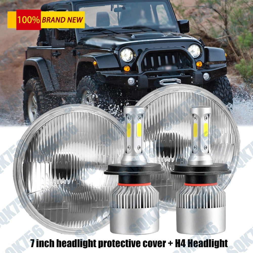 7 Inch led GLASS Headlight Round, ORIGINAL CLASSIC LOOK conversion ...