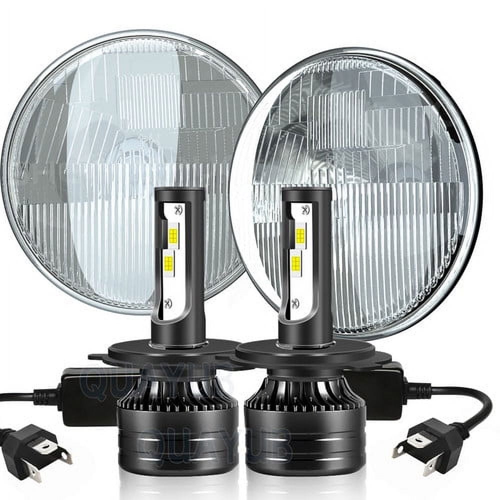 7 Inch led GLASS Headlight Round, ORIGINAL CLASSIC LOOK conversion ...