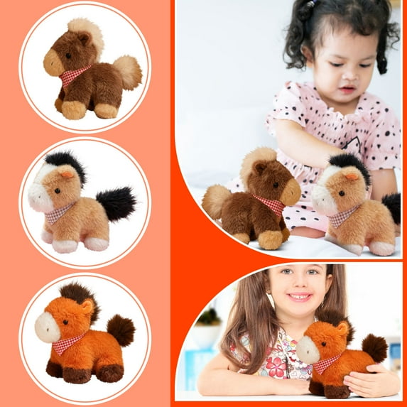 7 Inches Adorable Mini Stuffed Animal - Mini Companions Horse Ready for ...
