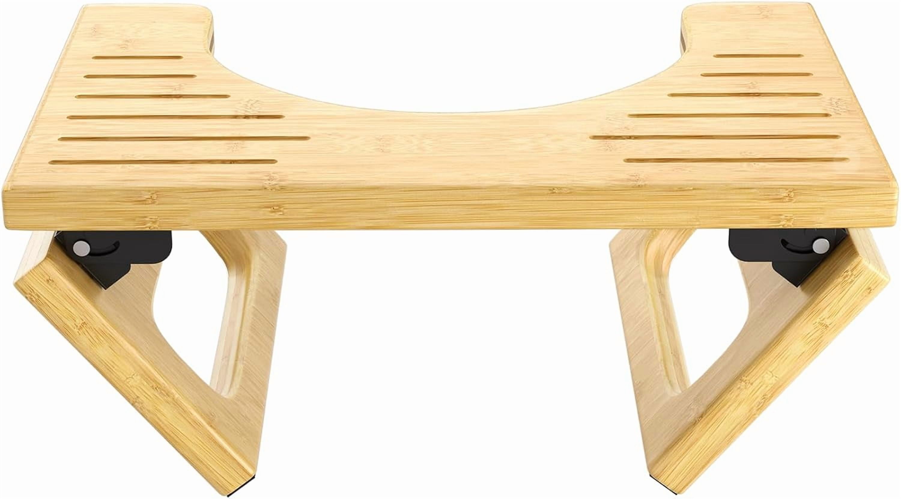 7 Inches Bamboo Toilet Stool Squat for Adult, Foldable Squatting Potty ...