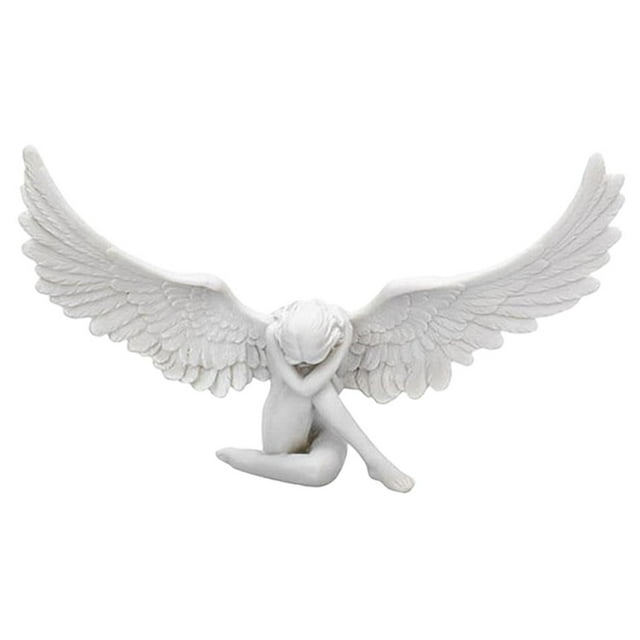 7 Inches Outdoor Garden Decorations - Vintage Resin Angel Sculpture ...