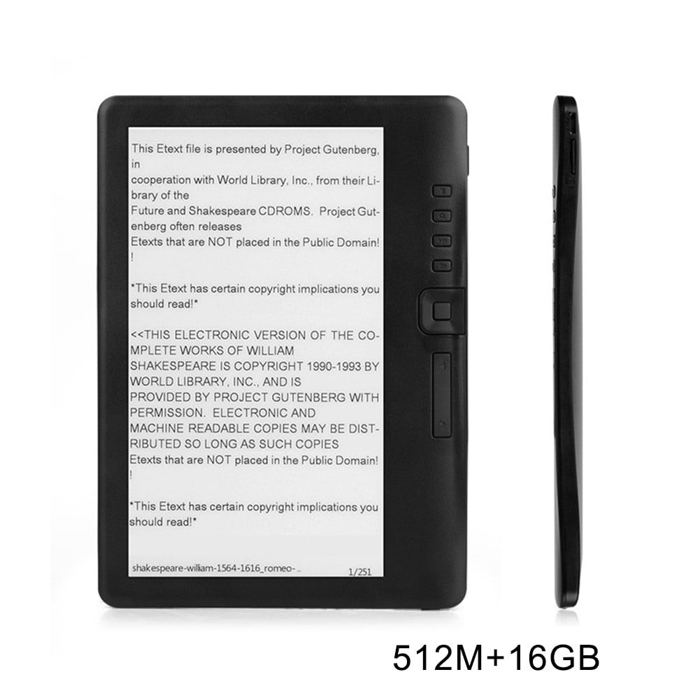 7 Inches Portable EBook Reader Builtin Backlight Support TF Card E-book ...