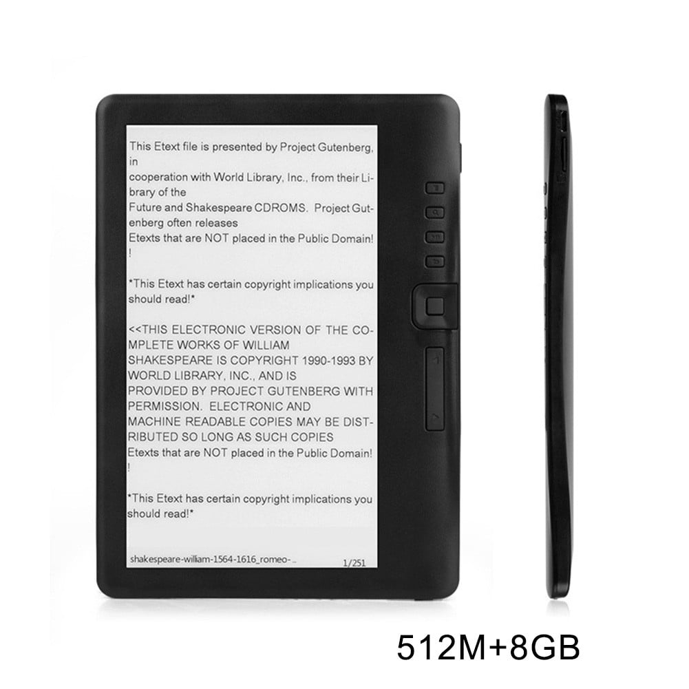 7 Inches Portable EBook Reader Builtin Backlight Support TF Card E-book Reader With 800 * 480 ...