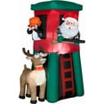 7' Inflatable Hunting Santa in Deer Stand Deluxe Yard Decoration 883041 ...
