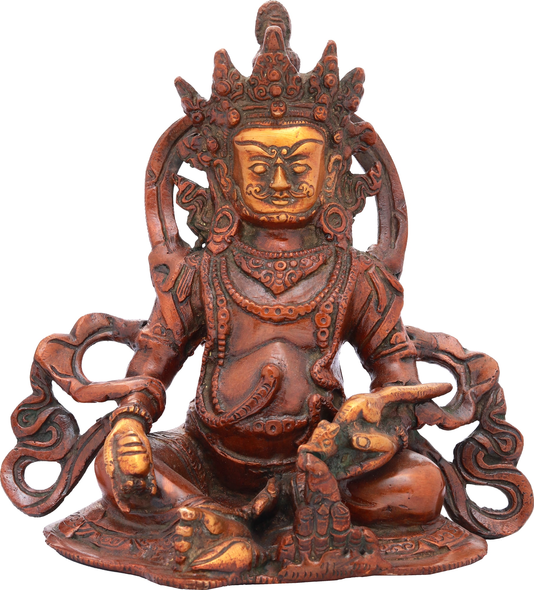 7" Kubera - God of Wealth Brass in Statue | Handmade | Made In India ...