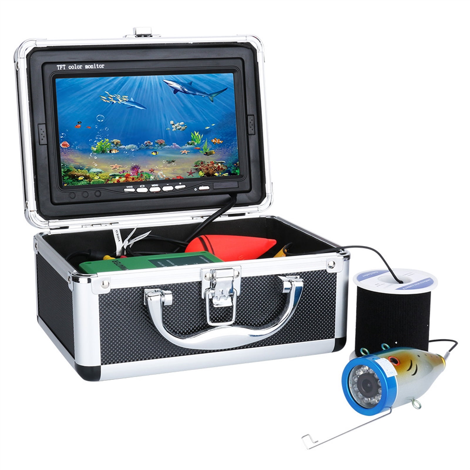 7"LCD 1000tvl Underwater Fishing Video Camera Kit 12 PCS LED Infrared ...