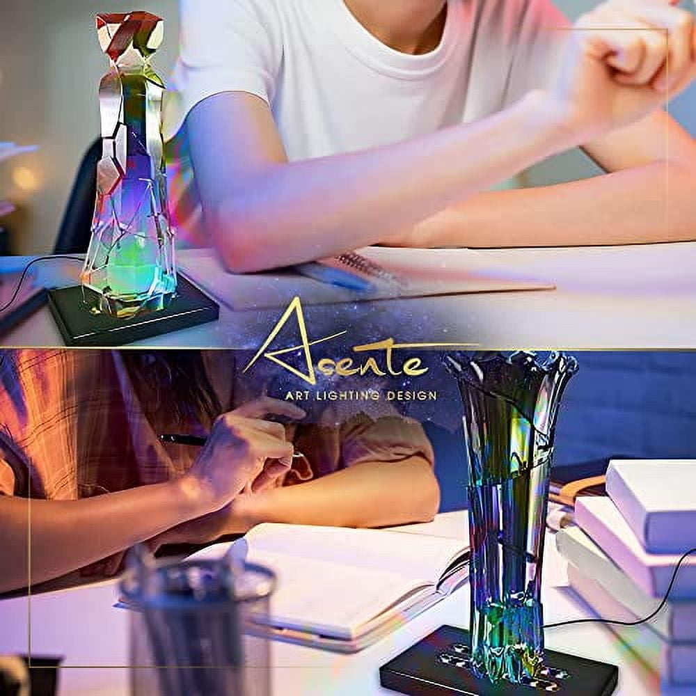 7 LED Lighted Base for Glass Art - LED Display Base - Battery Operated ...