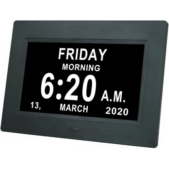 7" Large Display Digital Clock with Detailed Time & Date, Multiple ...