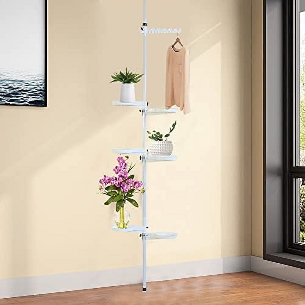 7-Layer Tension Pole Plant Stand Indoor, Floor to Ceiling Plant Stand ...