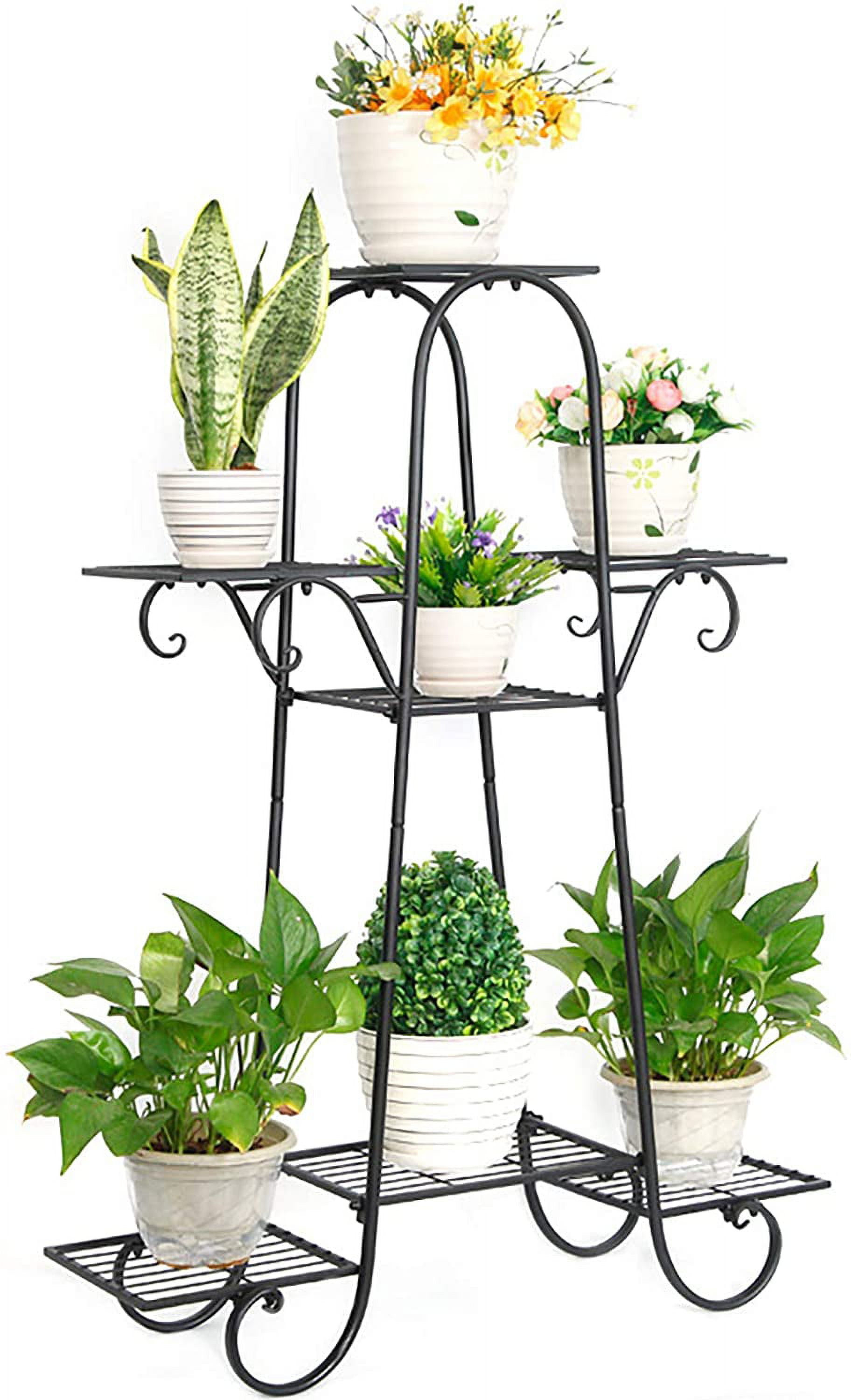 7 Layers Modern Frame Metal Flower Holder Shelf Window Sill Flower Pot ...