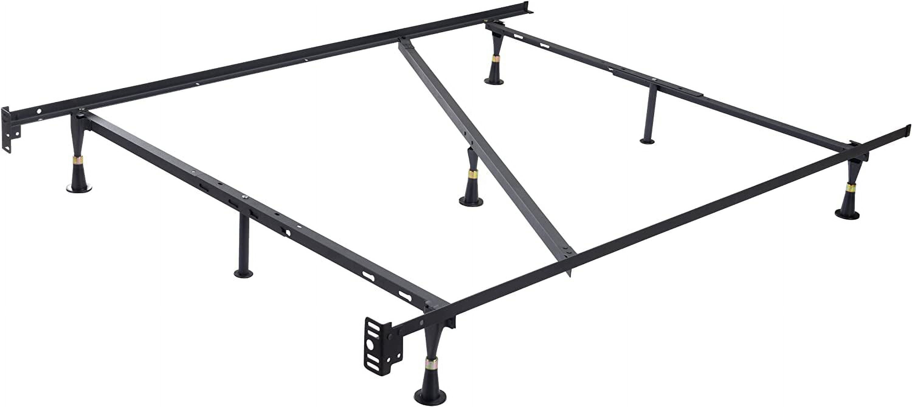 7-Leg Heavy Duty Metal Full Size Bed Frame with Center Support and ...