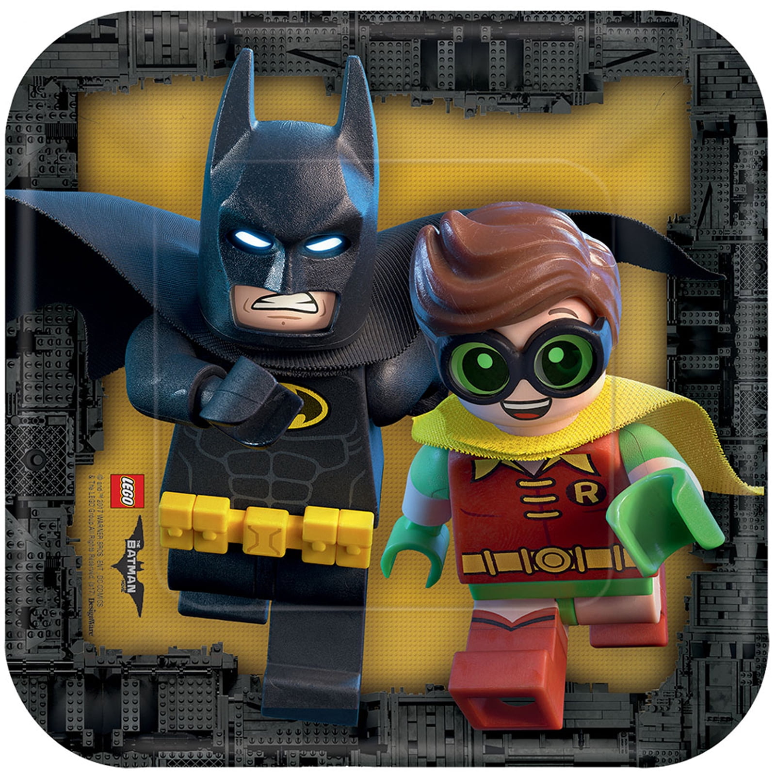 7" Lego Batman Square Paper Party Plate, 8ct - Walmart.com