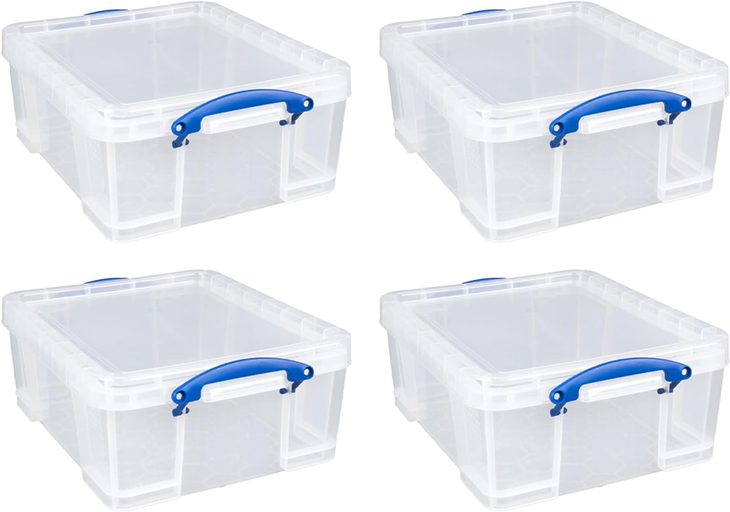 7 Liter Plastic Stackable Storage Container w/Snap Lid & Built-In Clip ...