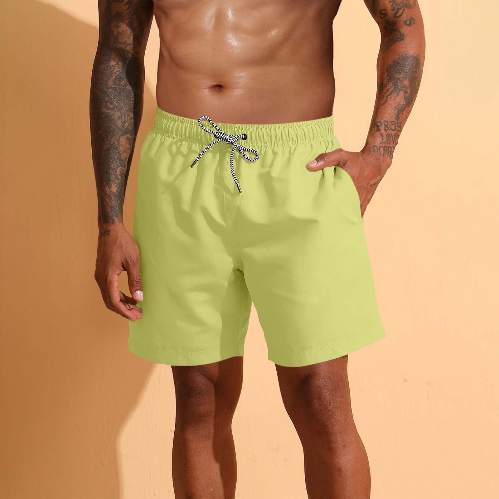 7" Men's Board Shorts Swimwear No Mesh Lining - Swim Trunks Surf Shorts ...