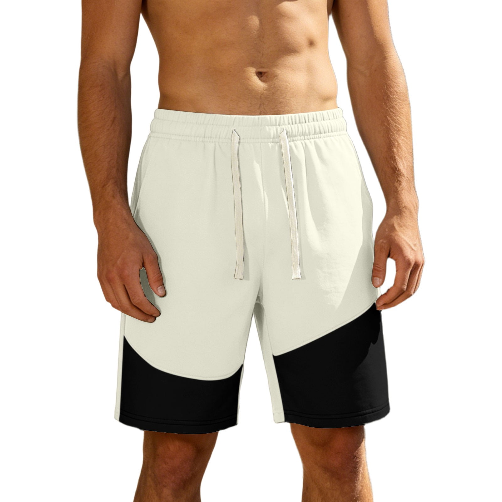 7" Mens Athletic Shorts Drawstring Elastic Waist with Pockets Color ...