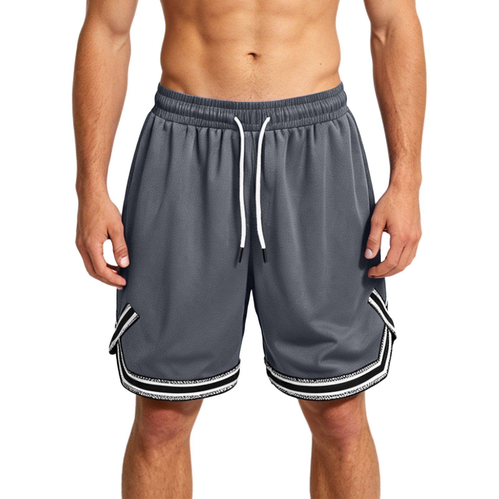 7" Mens Athletic Shorts Running Elastic Drawstring Waist with Pocket ...