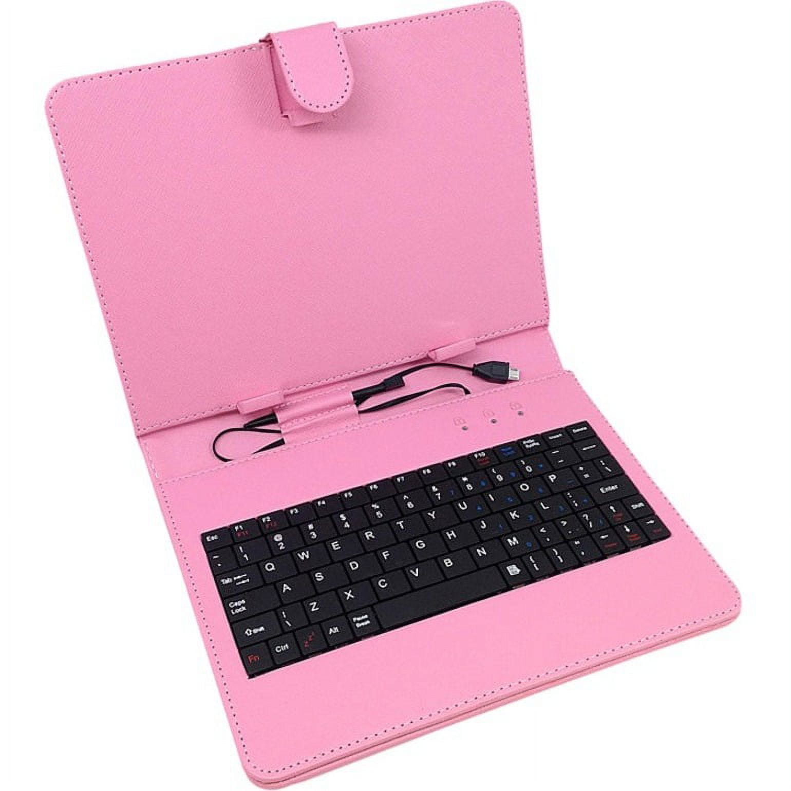 7" Micro USB Keyboard Folio- Pink - Walmart.com