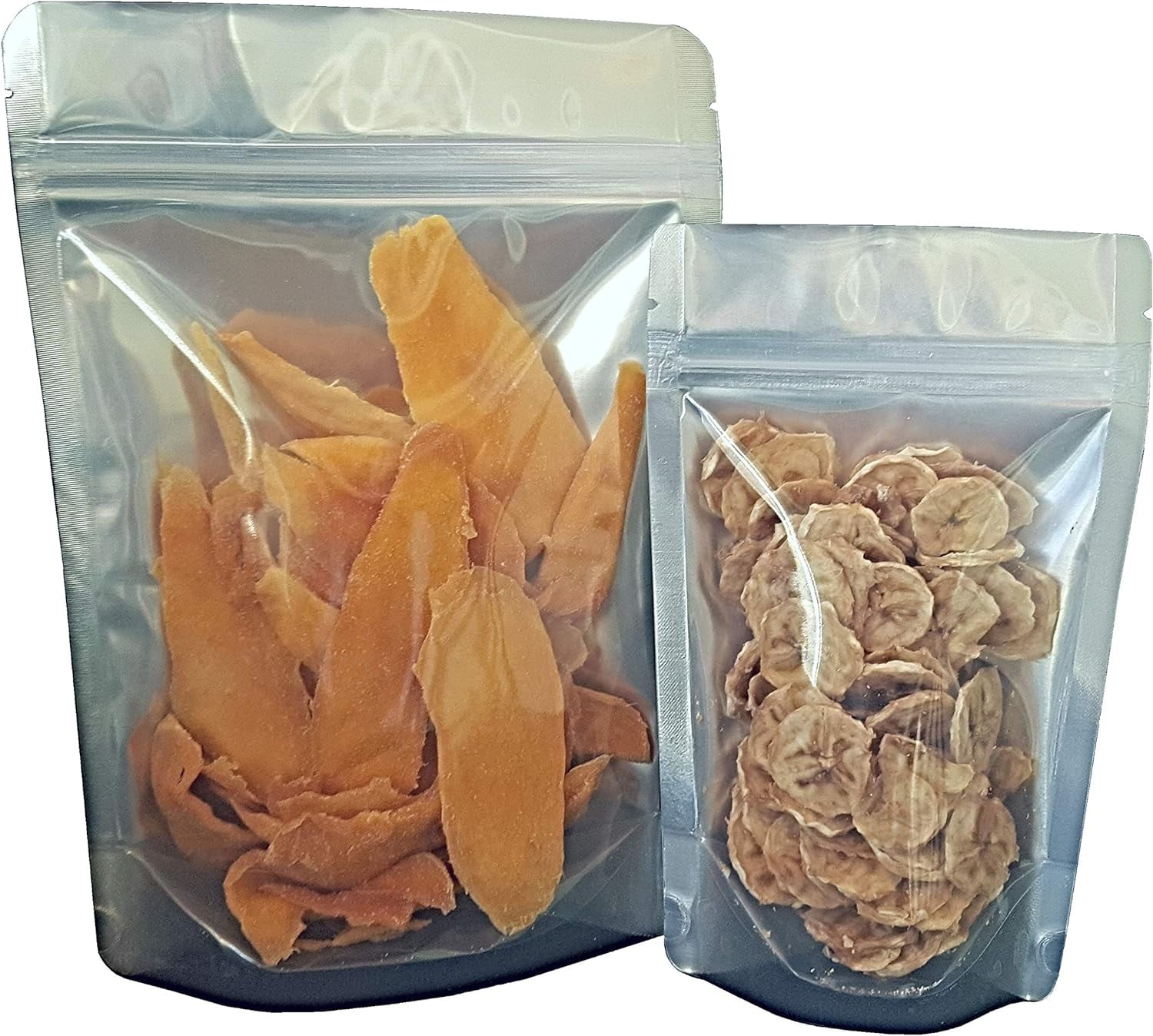 7 Mil Clear Front Mylar Bags Stand Up Gusseted Pouch in Multiple Sizes ...