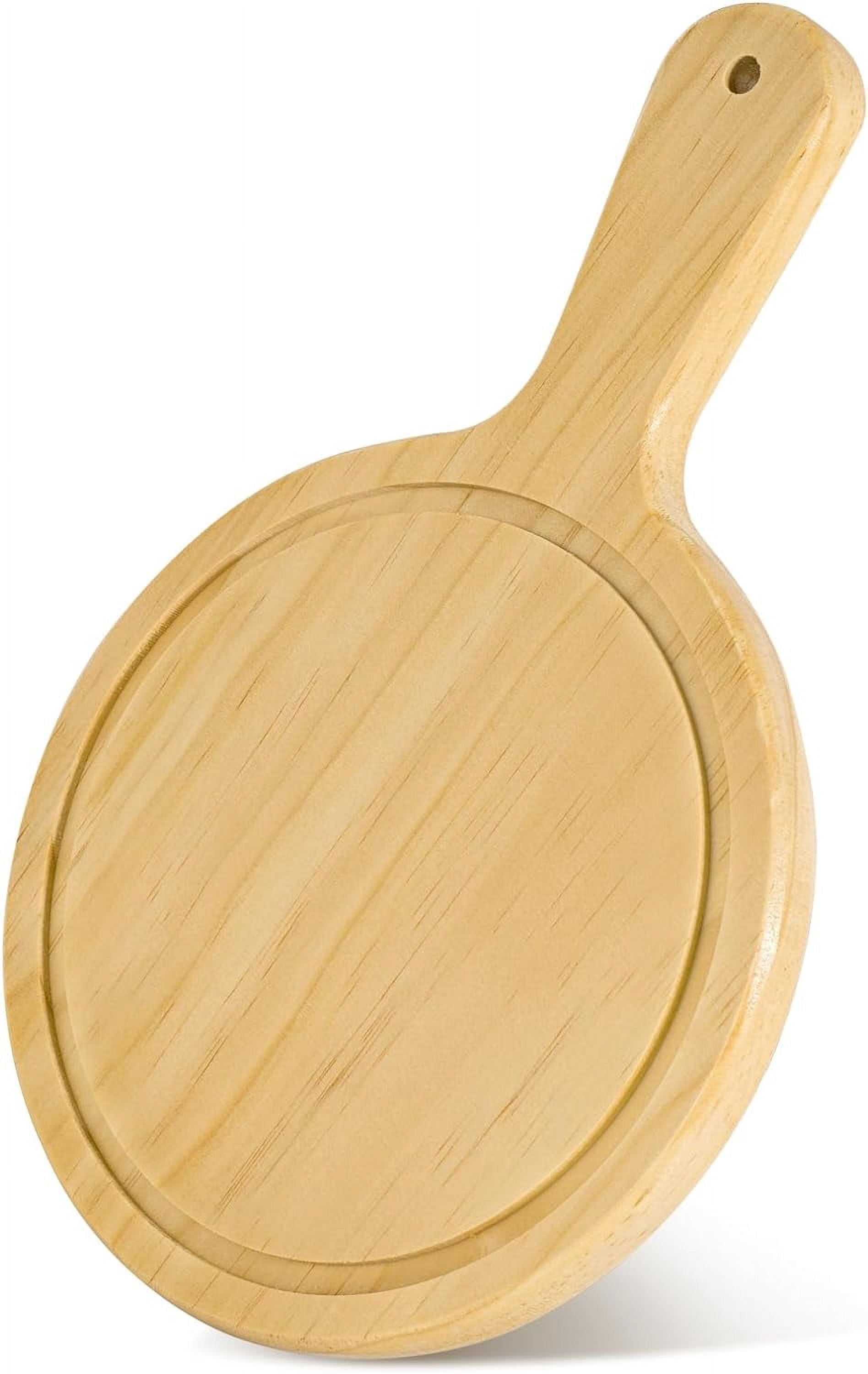 7" Mini Pine Wood Cutting Board with Handle, Small Serving board Wooden ...