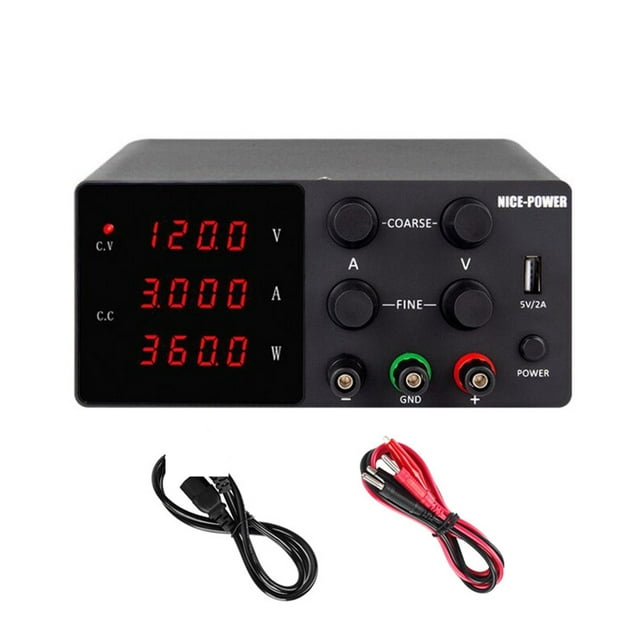 7 Modes 120-V 3A Adjustable Power Supply Bench Mini Digital Power Bench ...