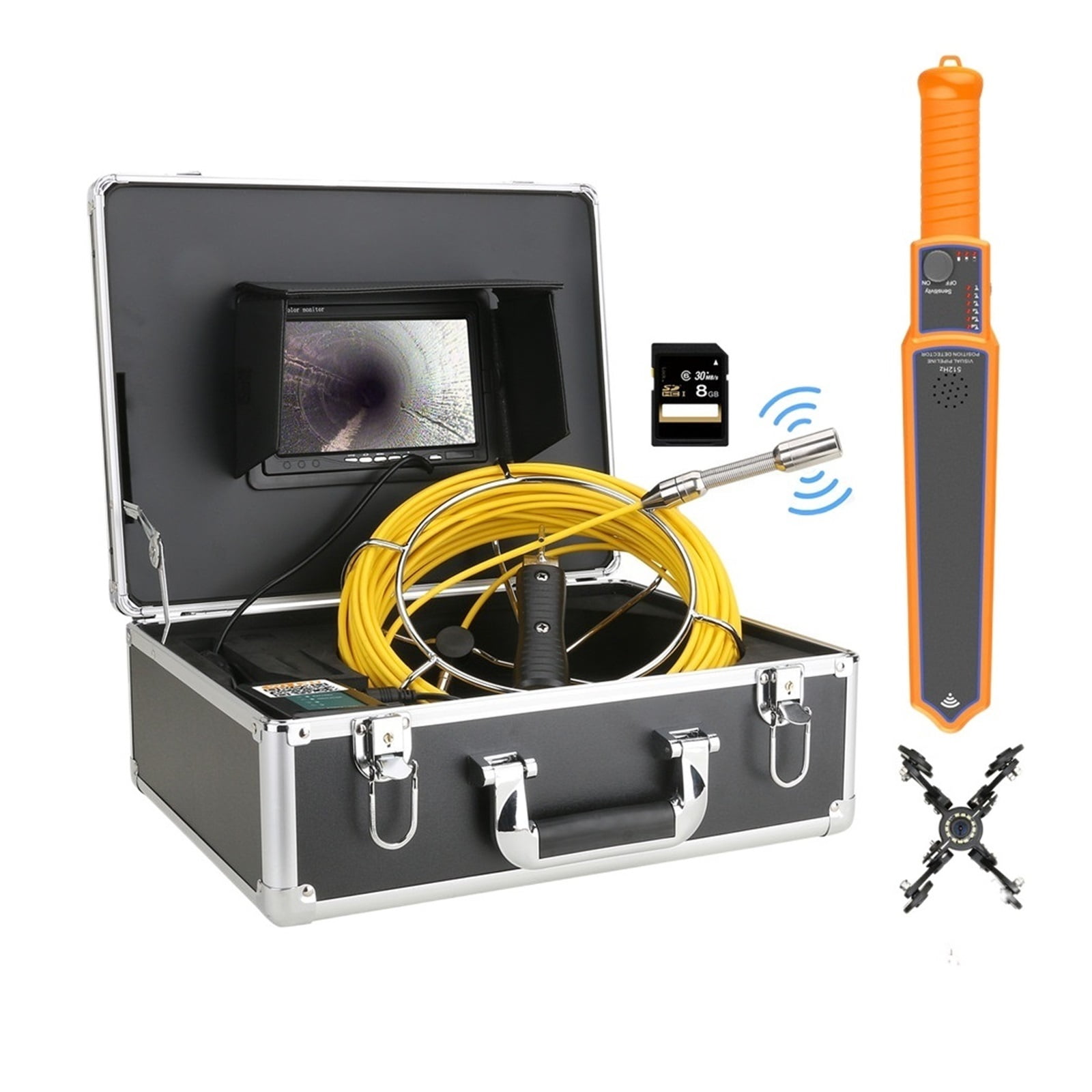 7" Monitor DVR Sewer Pipe Inspection Video Camera With Meter Counter ...