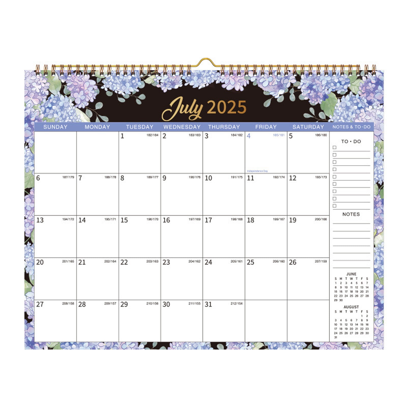 Bksdlh 2025 2026 Calendar, Double bound, Spiral, July 2025 to December ...