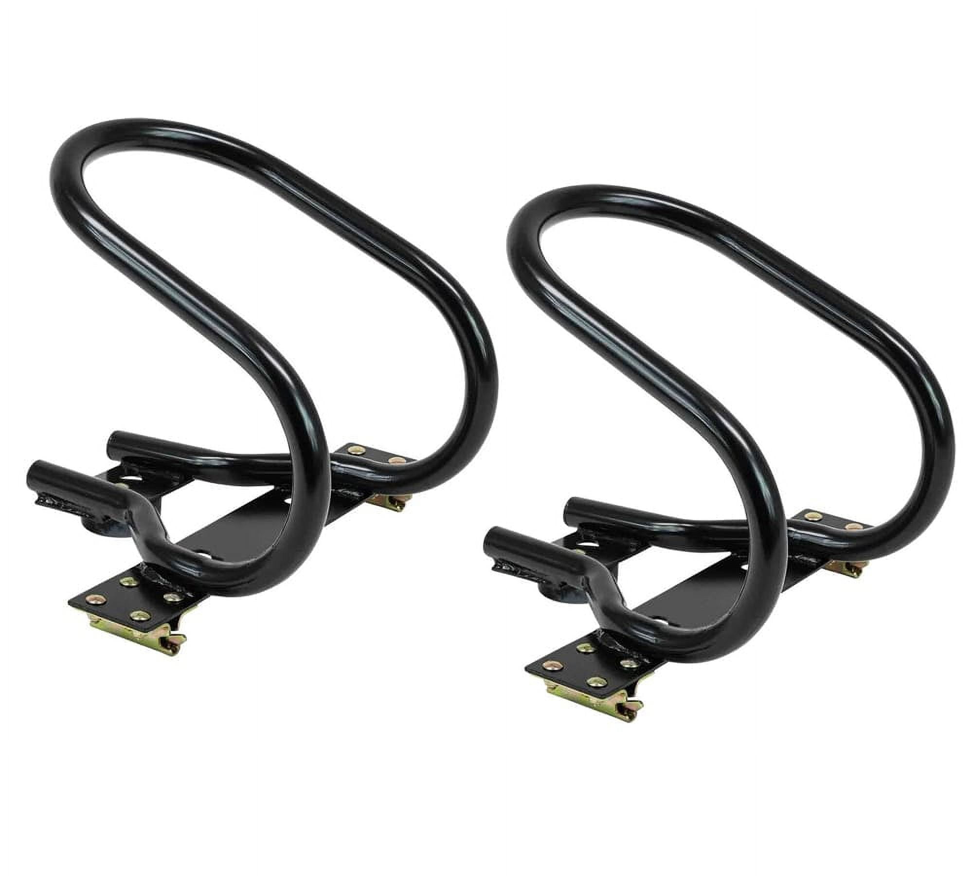 7" Black Steel Motorcycle Wheel Chock for E-Track/X-Track Trailer ...