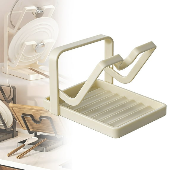 7" Multifunctional Kitchen Pot Lid Rack - Stovetop Spoon Rest & Lid ...