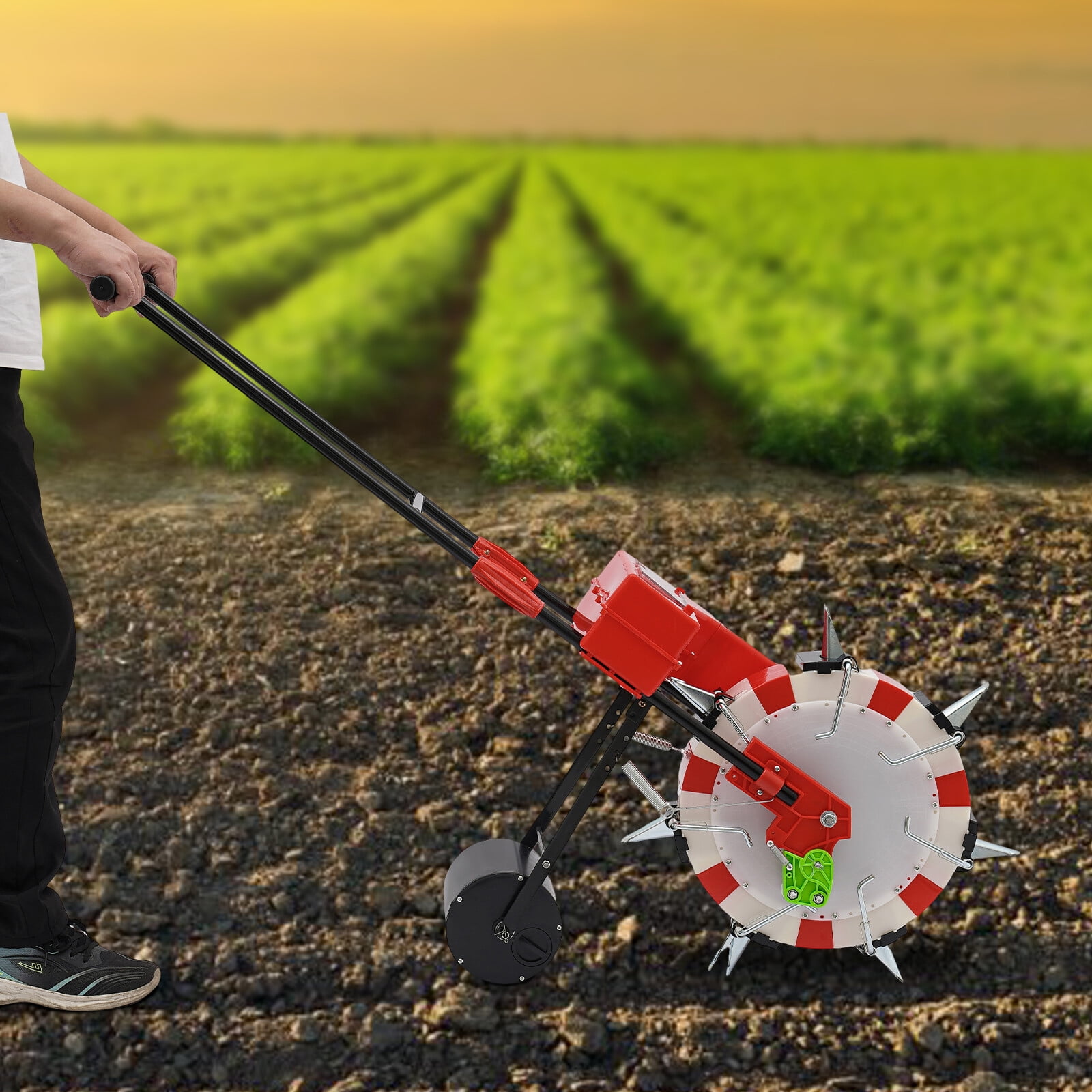 7-Nozzle Hand-push Garden Seeder, Adjustable Seeder Planter for Maize ...