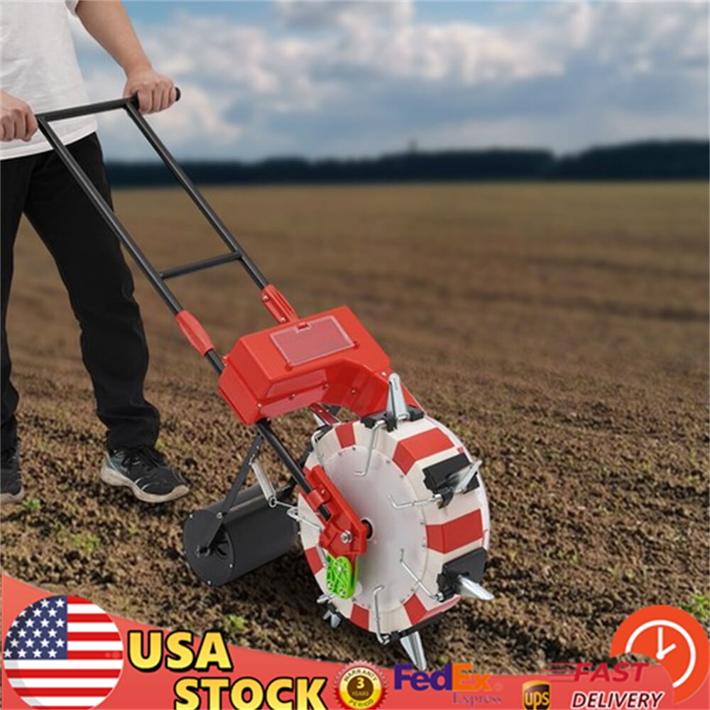 7-Nozzles Garden Seeder Red Manual Seeder Hand-push Seeder Modern ...
